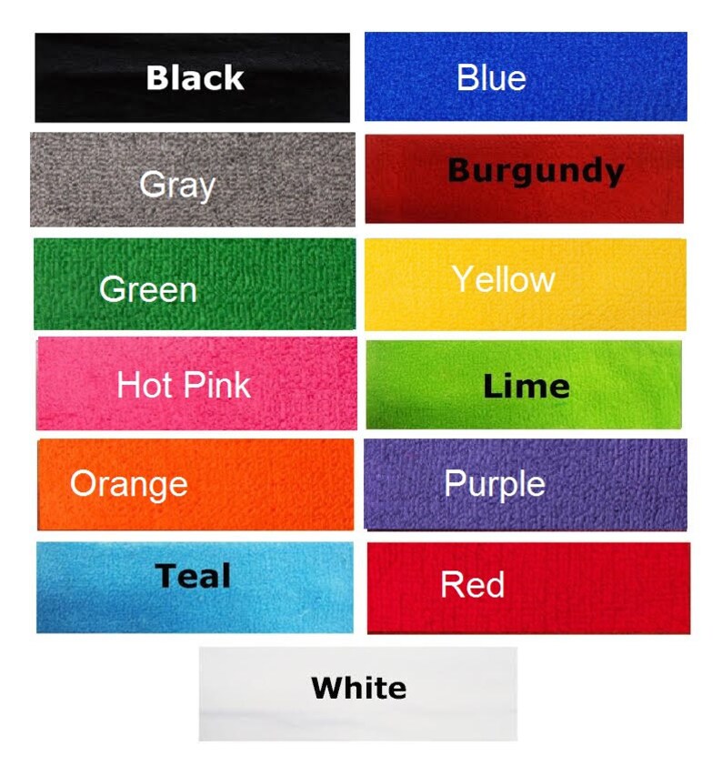 Sweatbands You Pick Colors & Quantity Terry Cotton Sports | Etsy