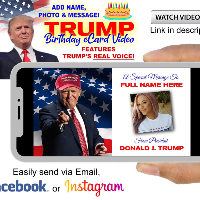 Donald Trump Talking Birthday Cards - Etsy