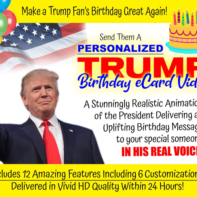 Donald Trump Talking Birthday Cards - Etsy