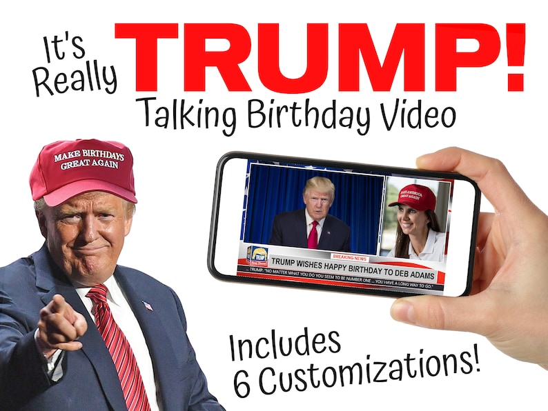 Donald Trump Birthday Card Video, Animated Talking Trump Birthday Ecard ...