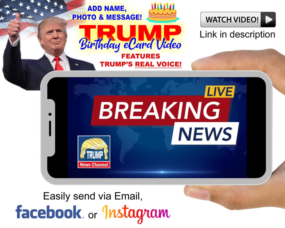Donald Trump Birthday Card Video, Animated Talking Trump Birthday Ecard ...