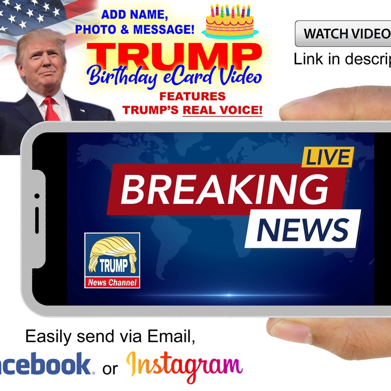 Donald Trump Talking Birthday Cards - Etsy