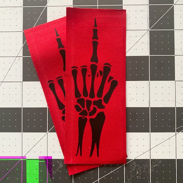 Middle Finger Skeleton Patch - Etsy