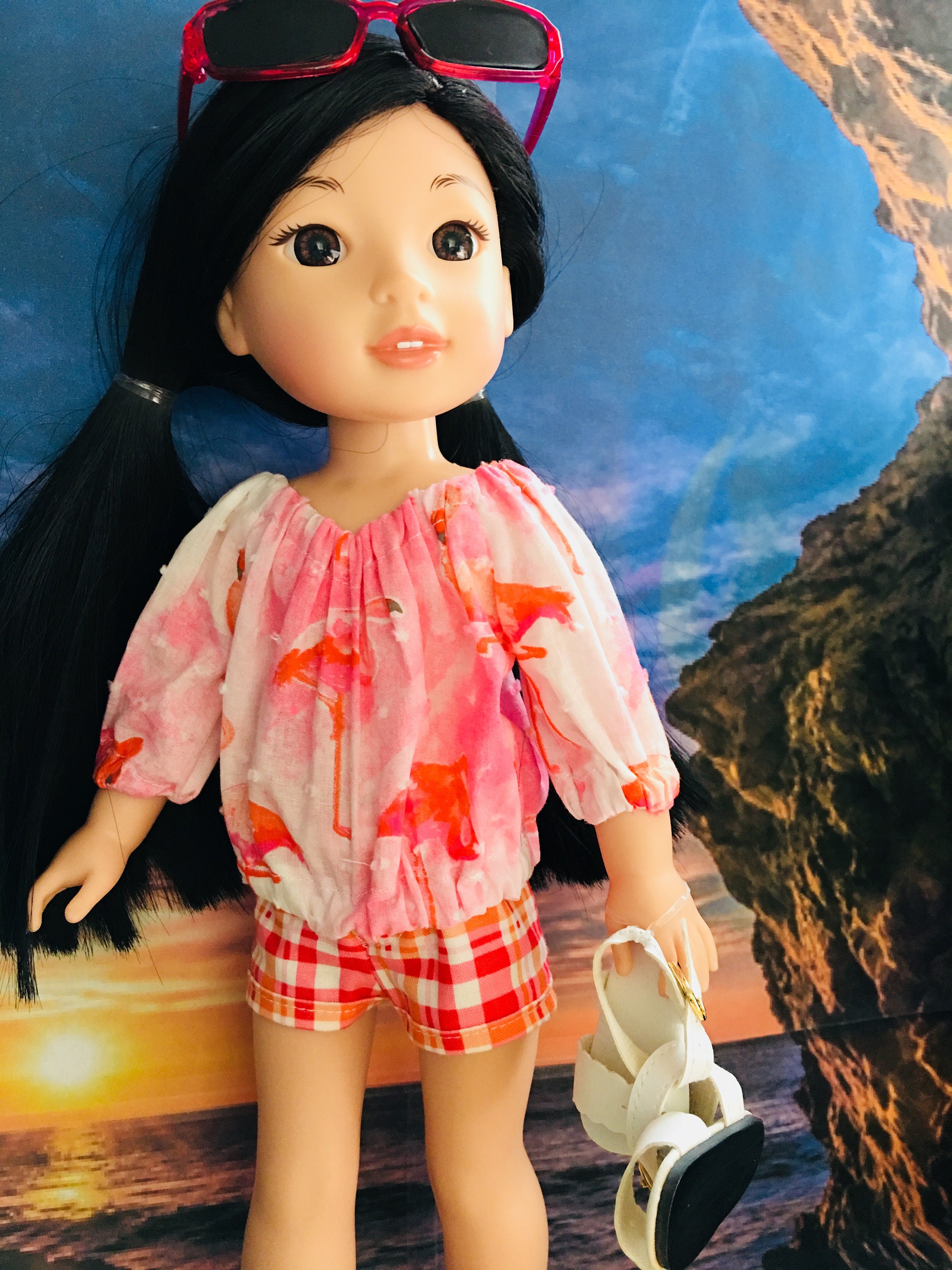 Baja Summer Outfit PATTERN for Wellie Wisher Dolls. - Etsy