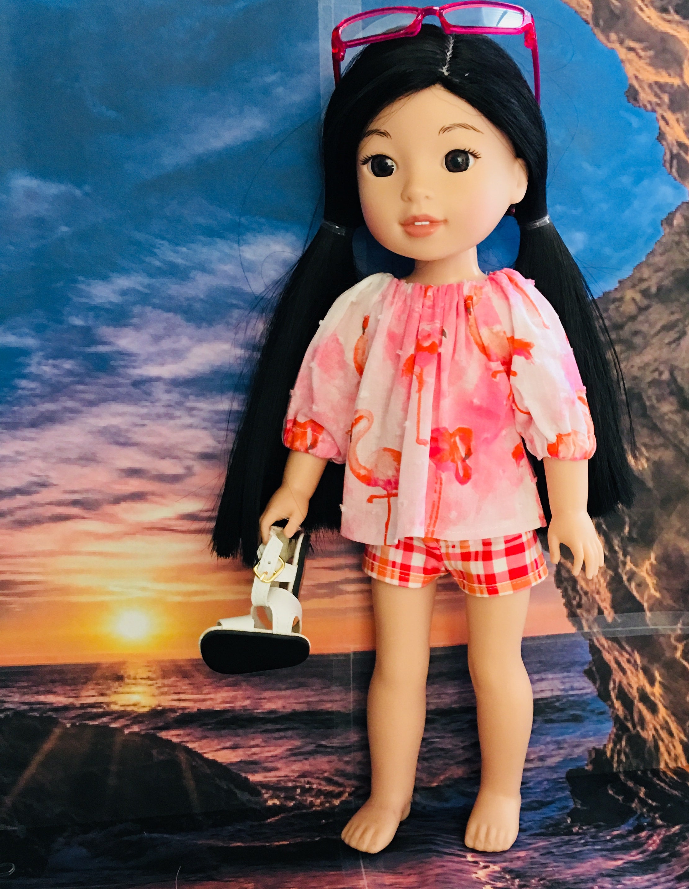 Baja Summer Outfit PATTERN for Wellie Wisher Dolls. - Etsy