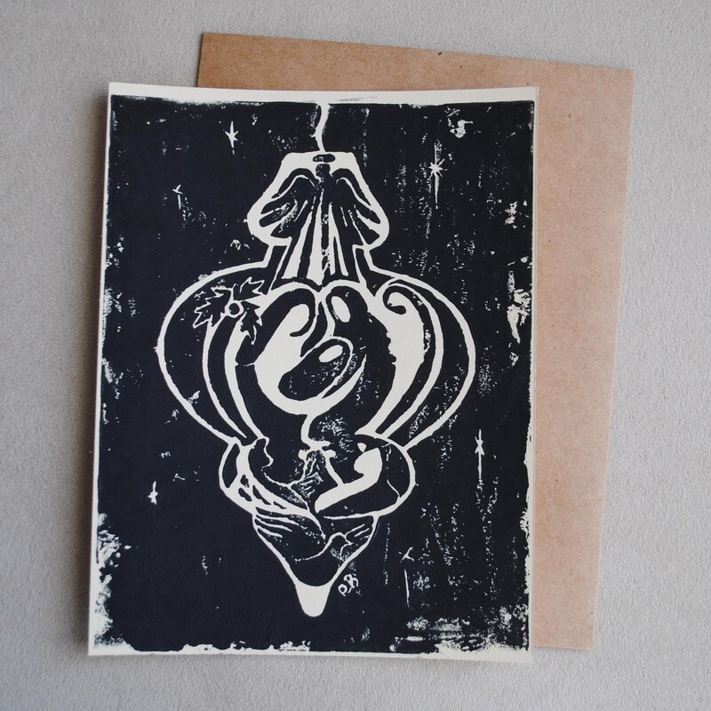 Linocut Christmas - Etsy