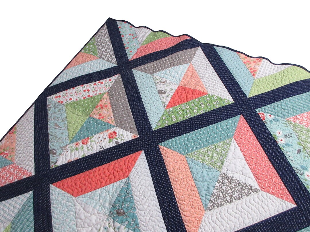 Handmade, Modern, GE Hope Quilt Throw - Etsy