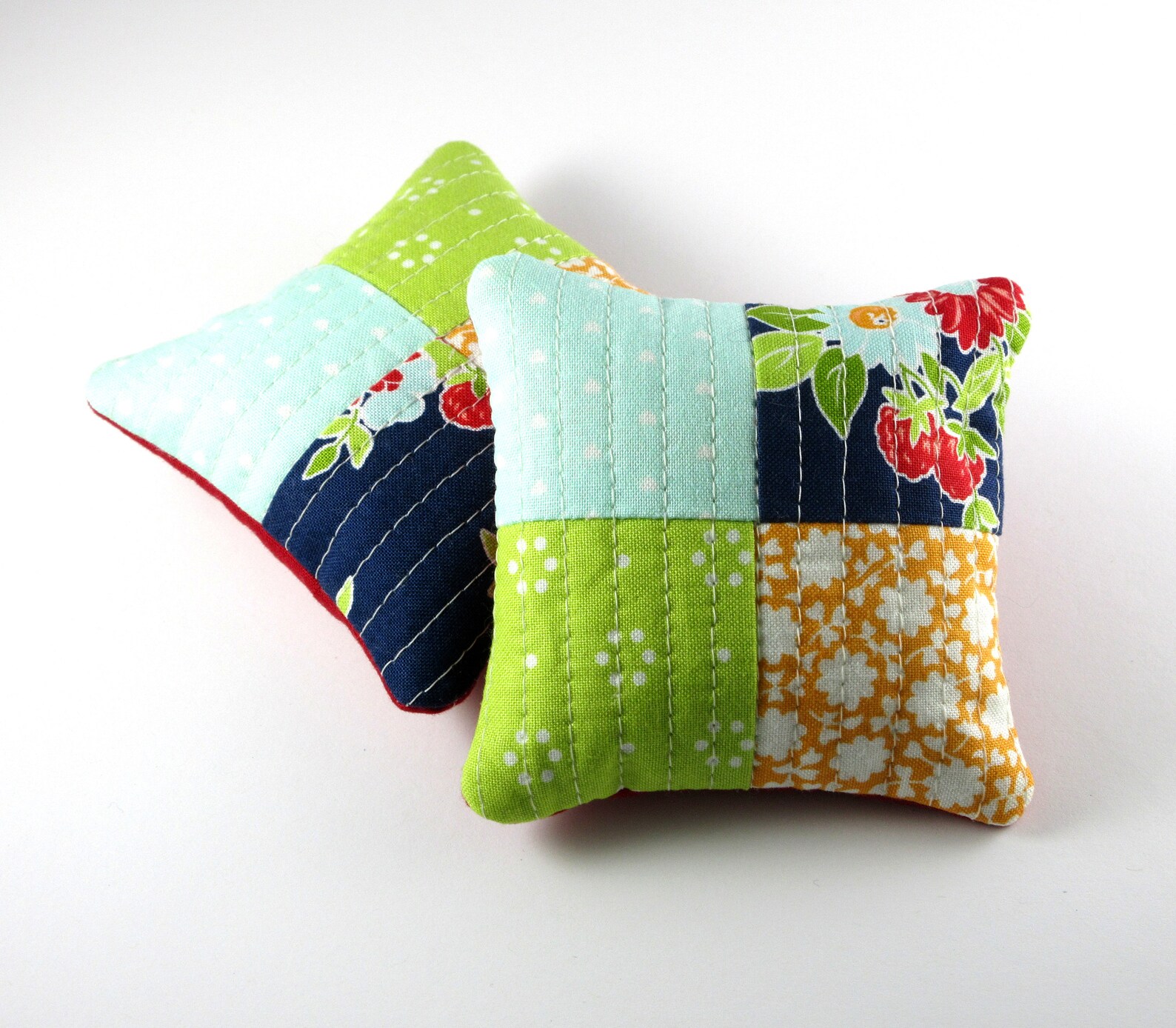 Handmade, Four Patch Pin Cushion With Crushed Walnut Shells - Etsy