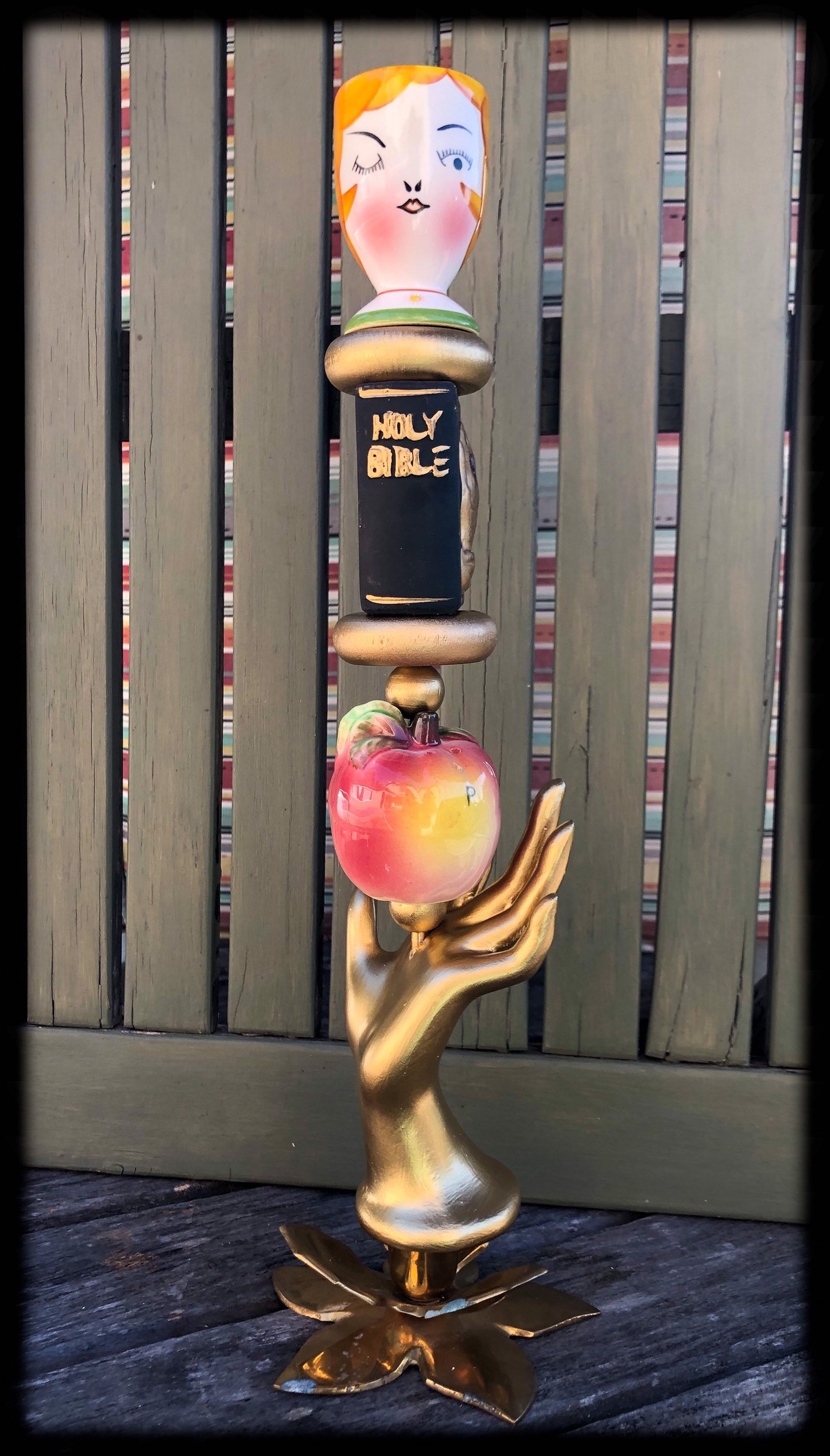 The Eve Problem - Candlestick Totem Pole Honoring Our Mother, Eve. - Etsy