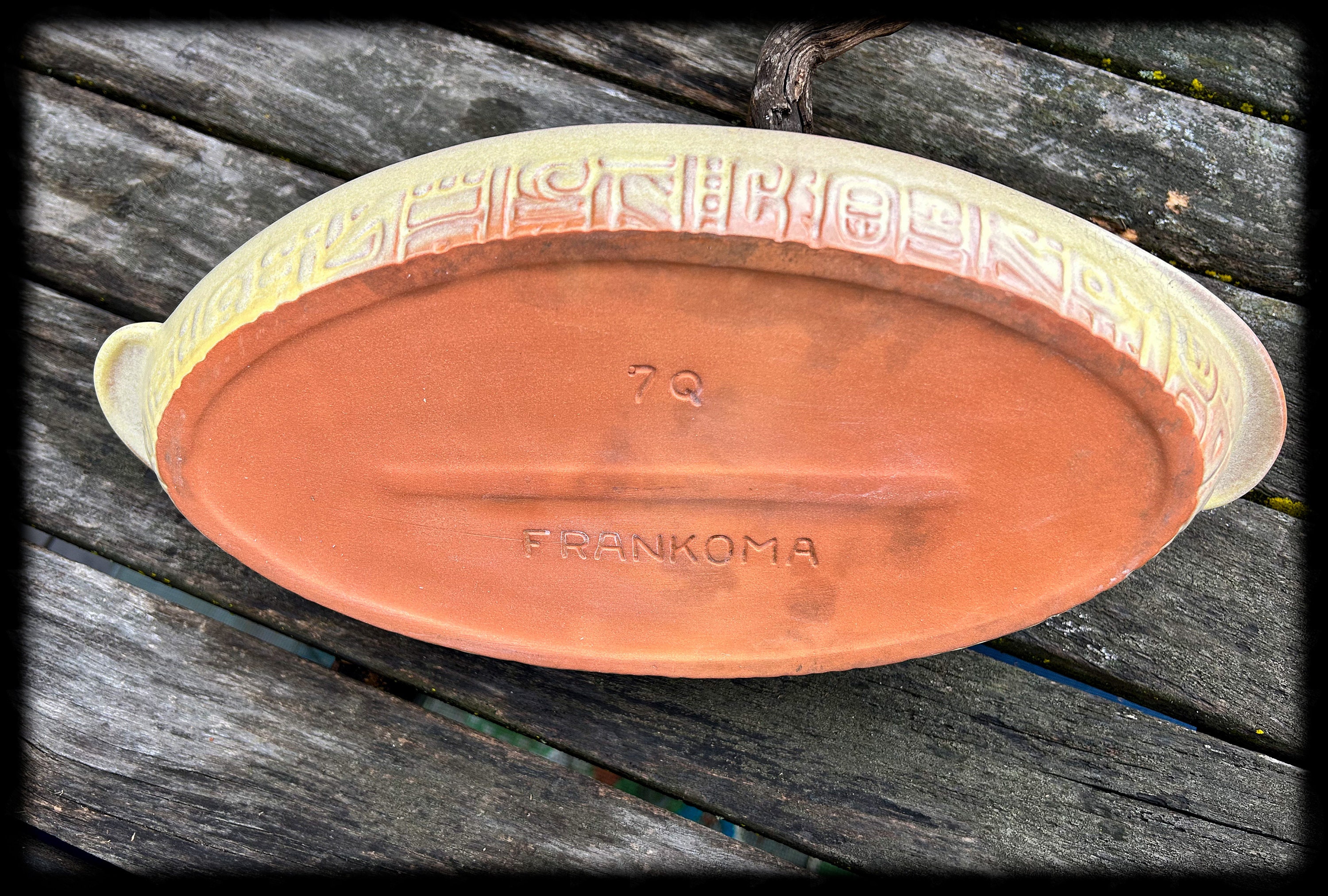 Frankoma Pottery Mayan-aztec Series, Tray With Tab Handles 7q Desert Gold, 13 Inches Beautiful ...