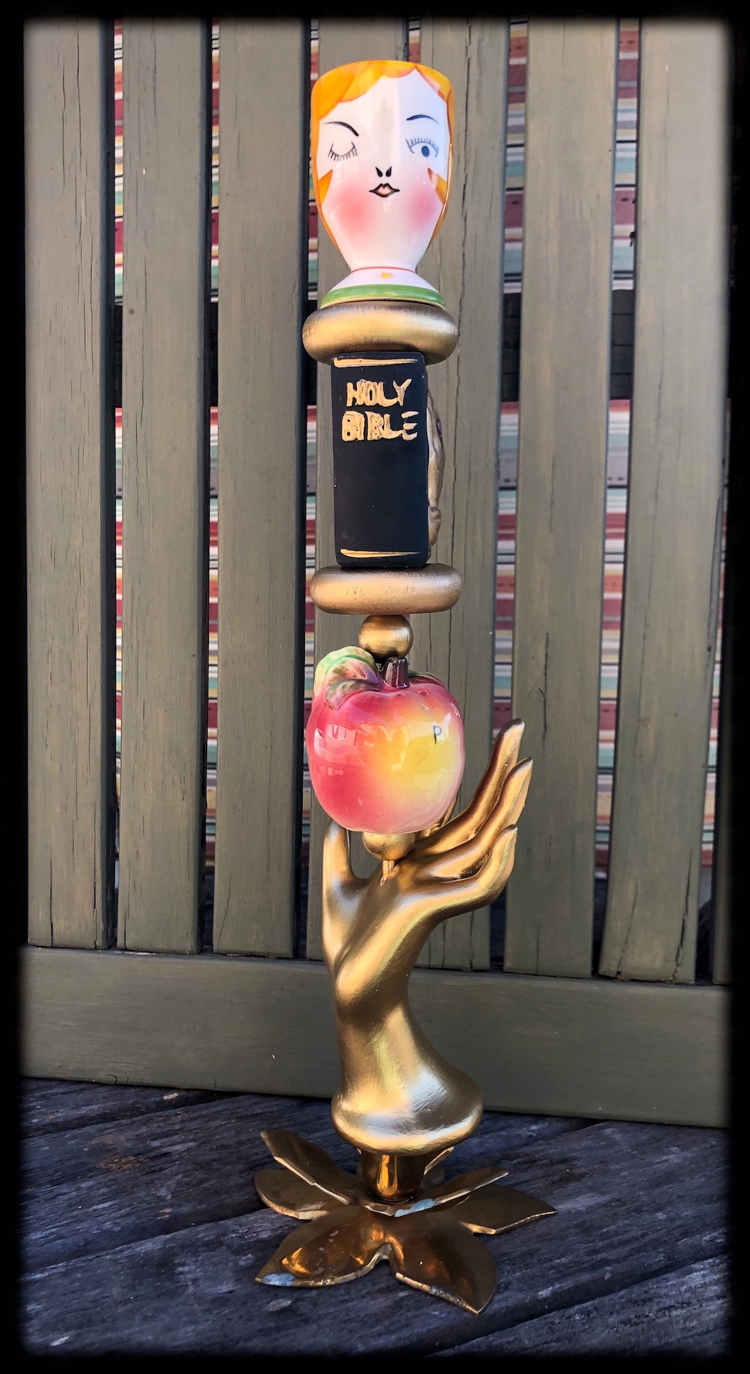 The Eve Problem - Candlestick Totem Pole Honoring Our Mother, Eve. - Etsy