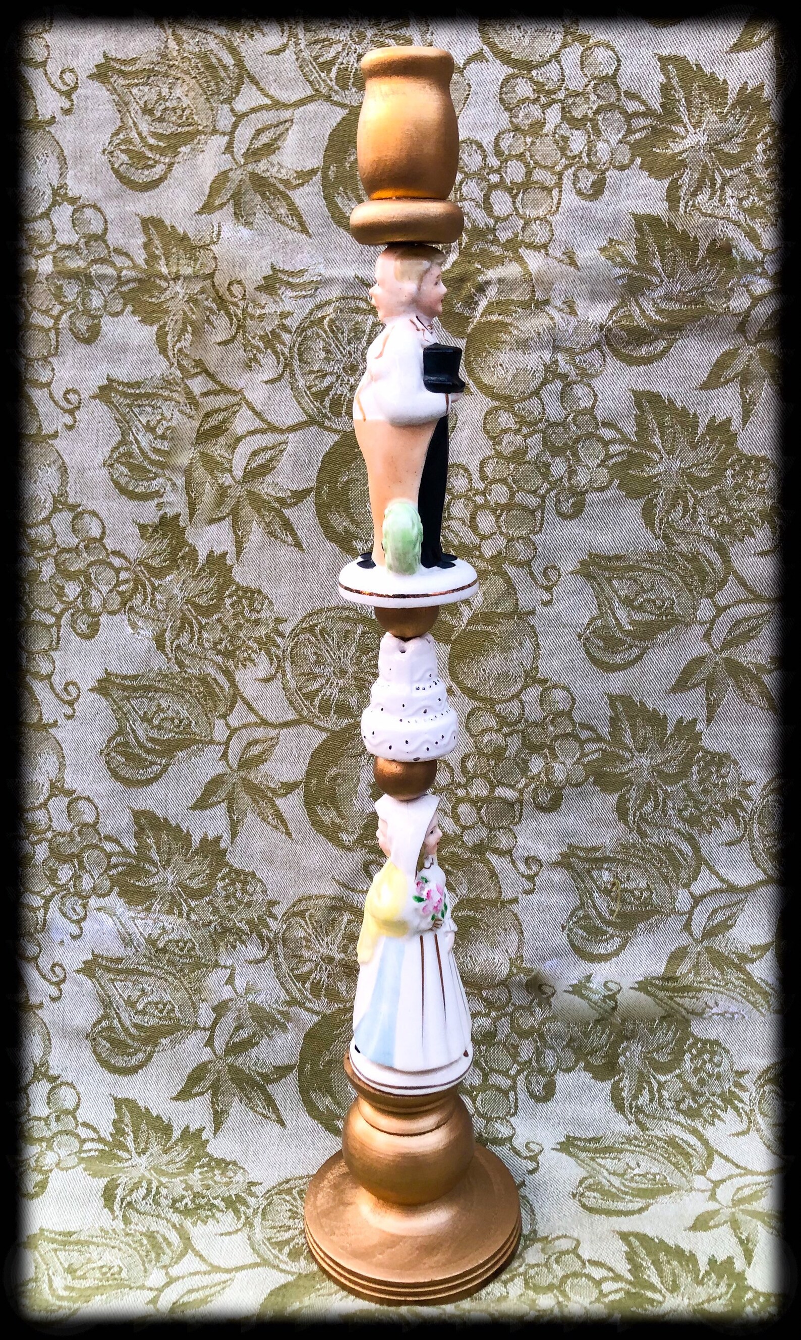 Candlestick Totem Pole marriage is Bliss Before and After - Etsy