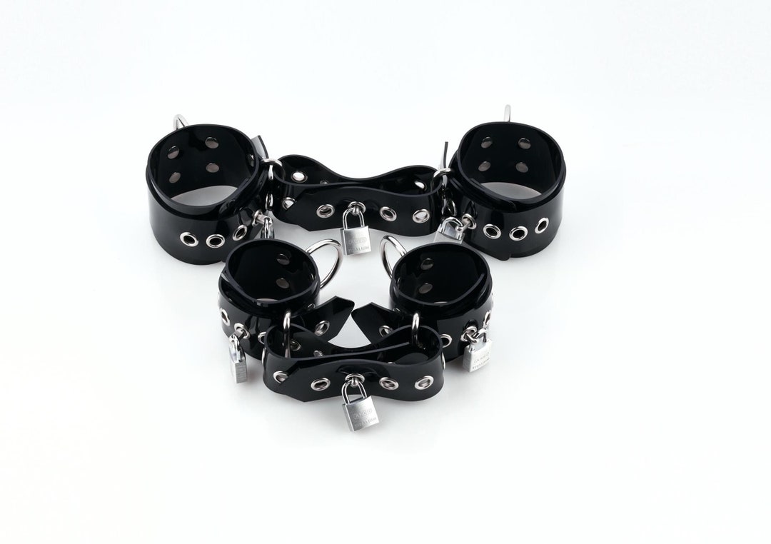 PVC Bondage Set With Key-alike Padlocks | BDSM Restraints Bundle for ...