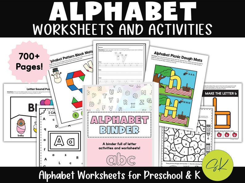 Alphabet Worksheets and Activities for Preschool, Kindergarten and up ...