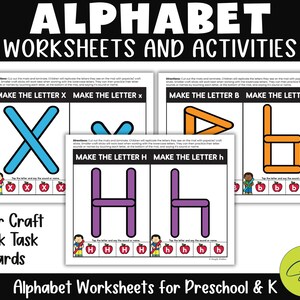 Alphabet Worksheets and Activities for Preschool, Kindergarten and up ...
