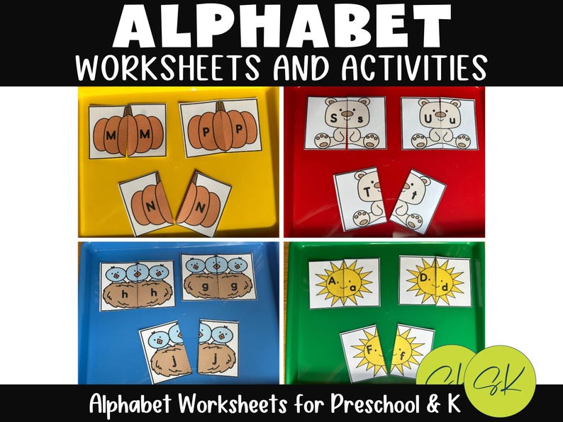 Alphabet Worksheets and Activities for Preschool, Kindergarten and up ...