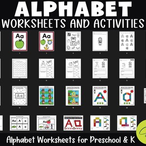 Alphabet Worksheets and Activities for Preschool, Kindergarten and up ...