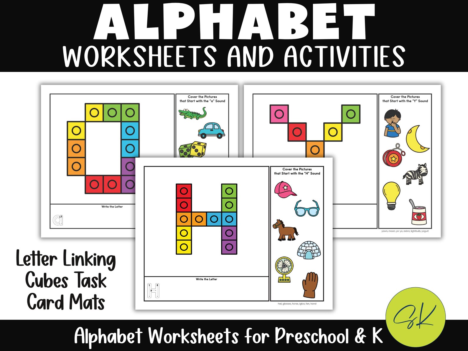 Alphabet Worksheets and Activities for Preschool, Kindergarten and up ...