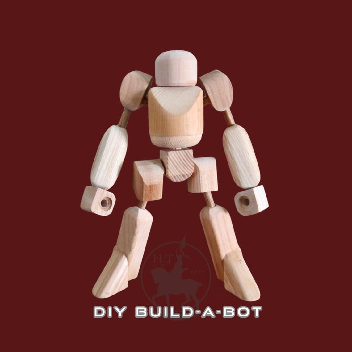 Unfinished Wooden Robot Toy Kit – DIY Action Figure Craft Project ...