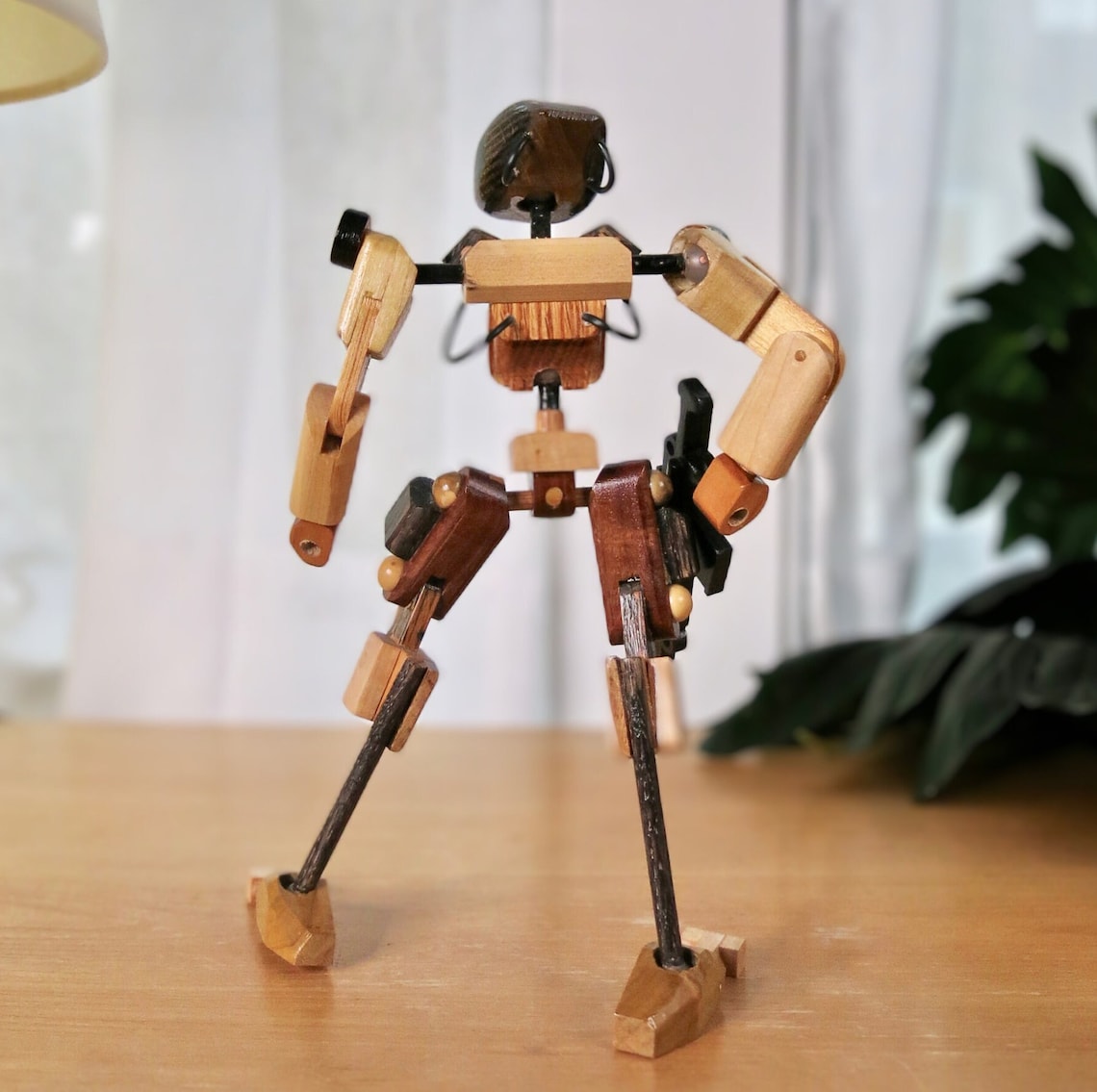 Action Figure Wooden Robot, Wooden Art Toy by Heretic Toy Co ...
