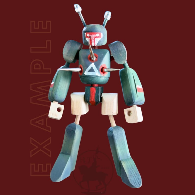 DIY Wooden Robot Toy Kit: Unfinished Action Figure Craft Project - Etsy