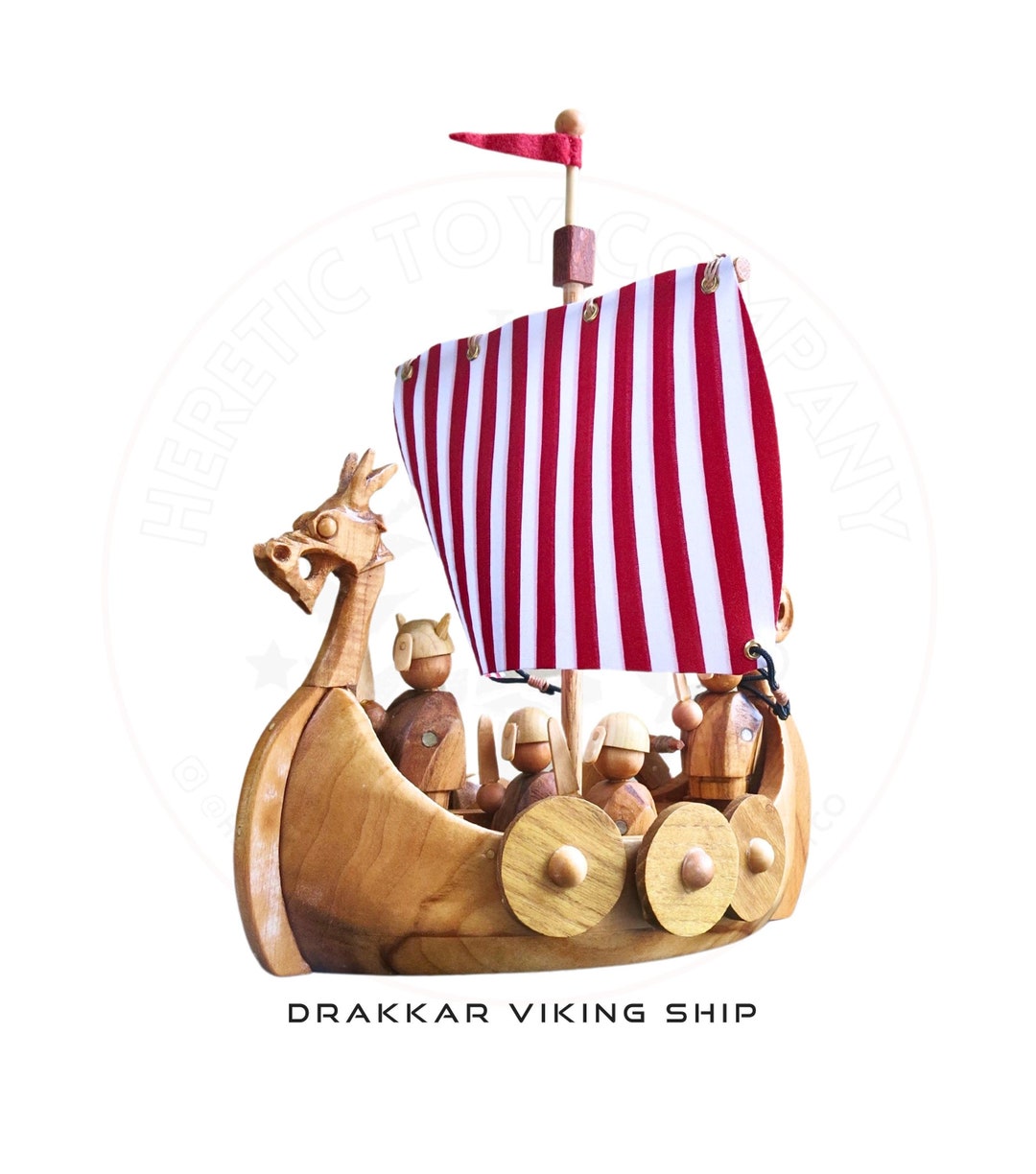 Viking Toy Ship, Boat Toy | Drakkar Viking Ship | Handcrafted Sturdy ...