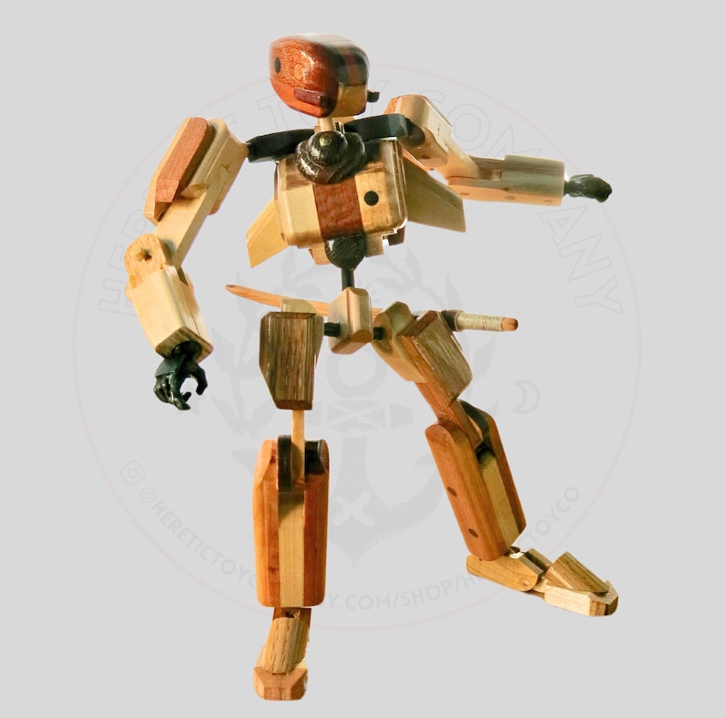 Action Figure | Robot Samurai | Removable Jet Pack | Handcrafted Toy - Etsy