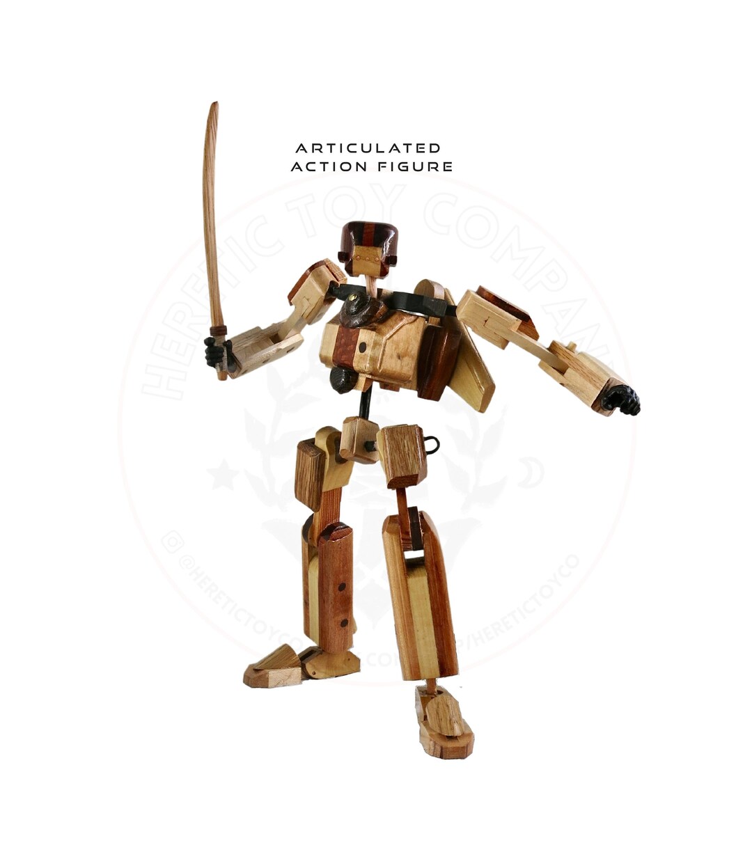 Action Figure | Robot Samurai | Removable Jet Pack | Handcrafted Toy - Etsy