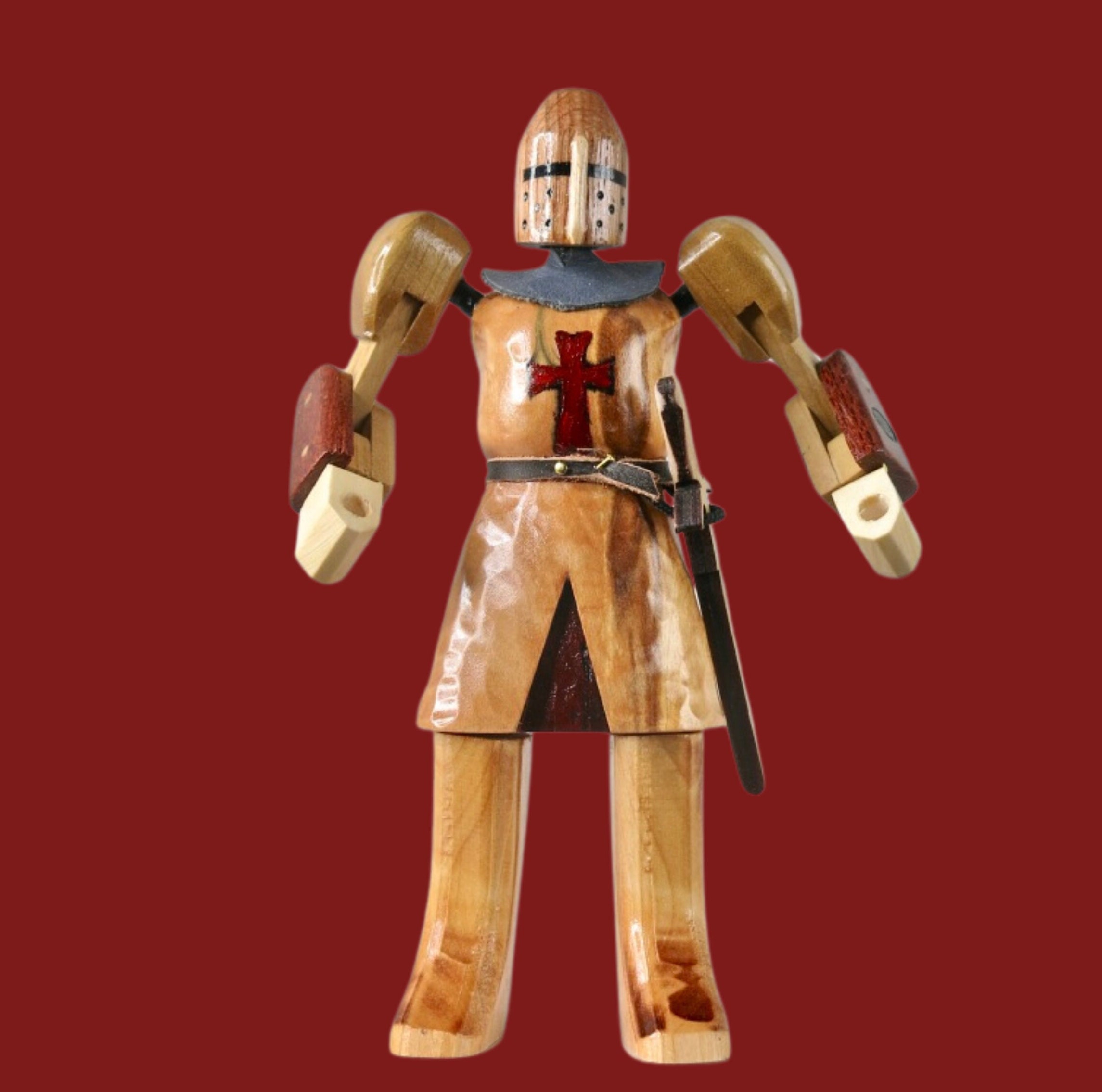 Wooden Medieval Knight Action Figure, Handmade Toy, Eco-friendly Gifts ...
