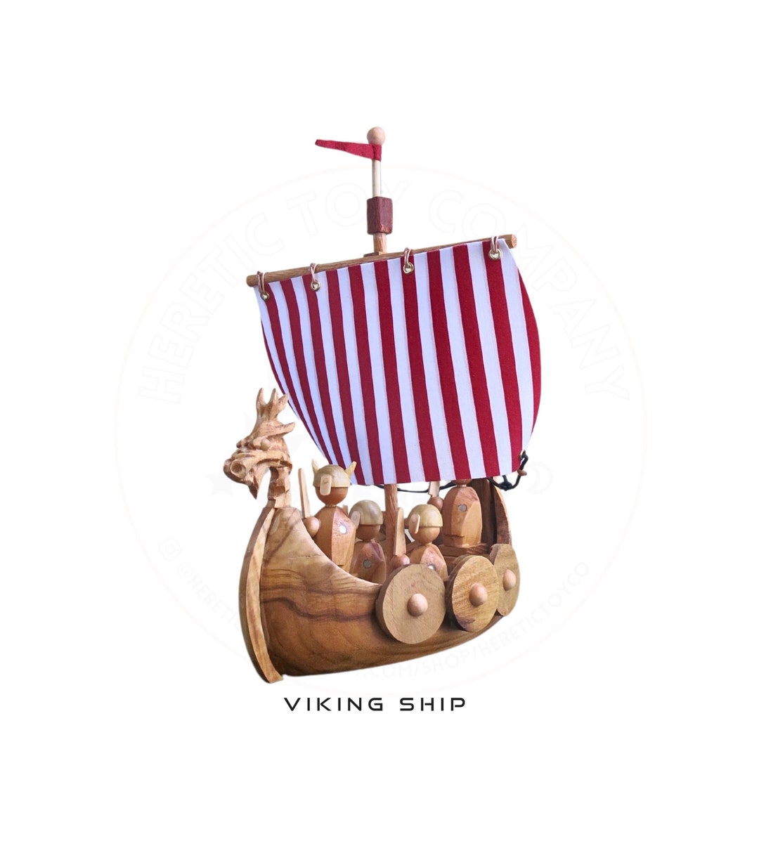 Viking Toy Ship, Boat Toy | Drakkar Viking Ship | Handcrafted Sturdy ...