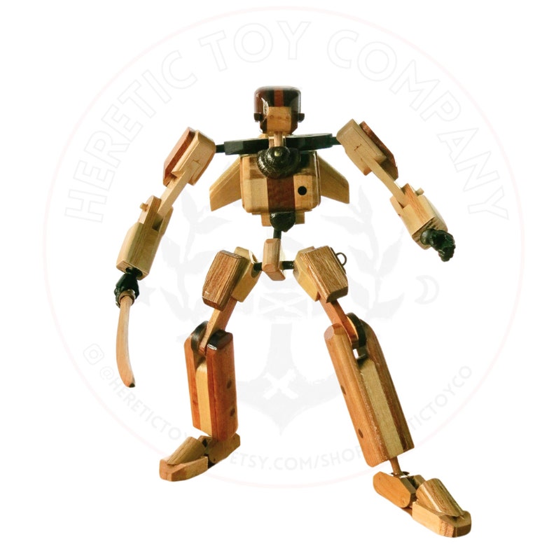 Action Figure Robot Samurai Removable Jet Pack Handcrafted Toy - Etsy