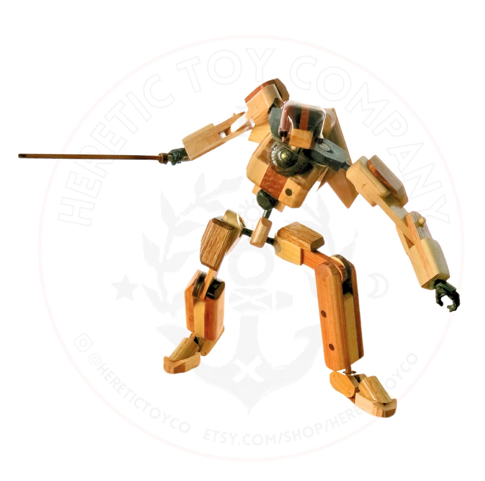 Action Figure | Robot Samurai | Removable Jet Pack | Handcrafted Toy - Etsy