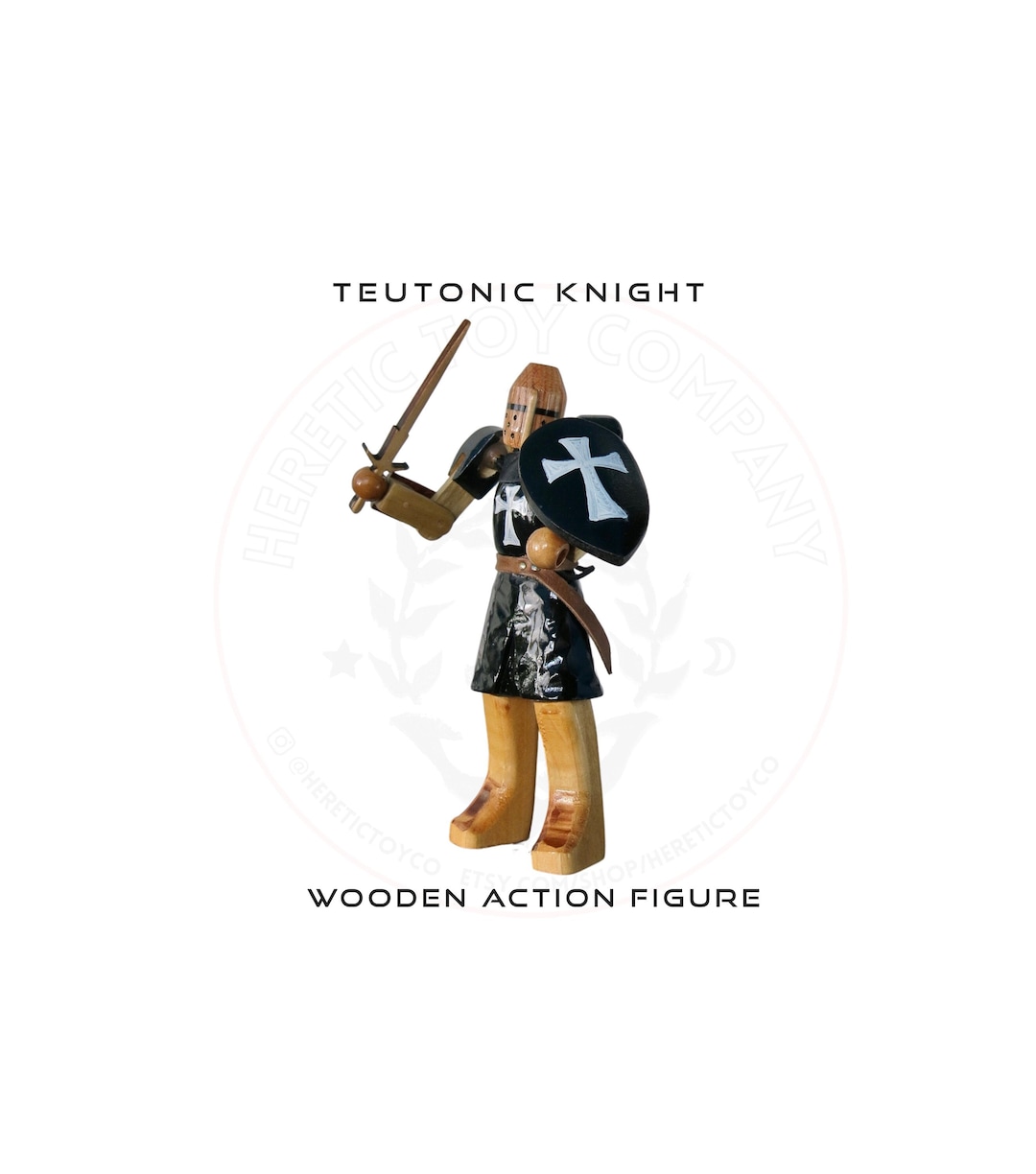Wooden Medieval Knight Action Figure, Handmade Toy, Eco-friendly Gifts ...