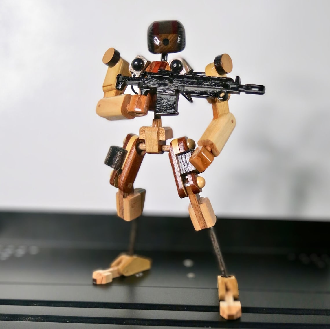 Action Figure Wooden Robot, Wooden Art Toy by Heretic Toy Co ...