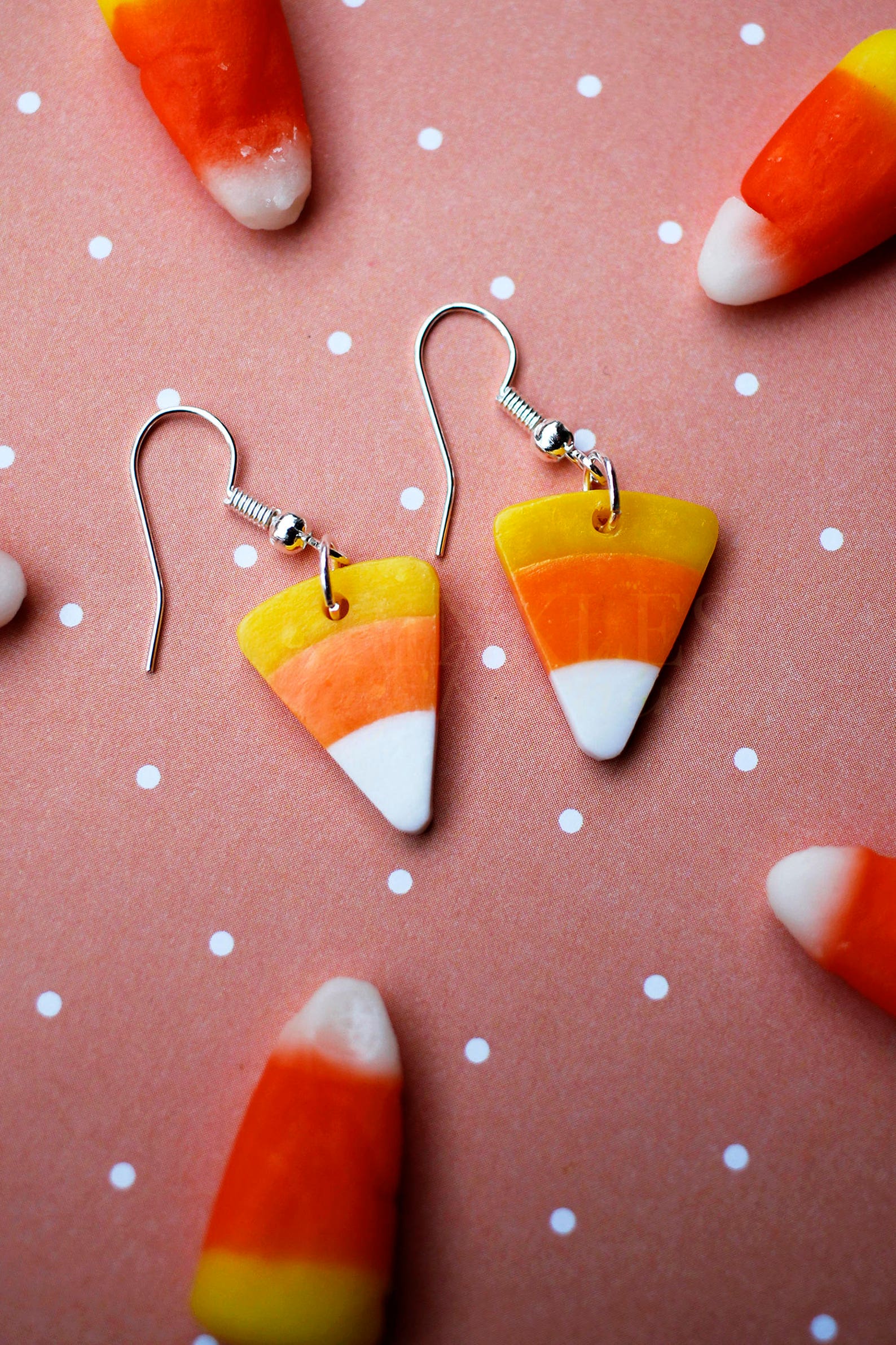 Candy Corn Earrings, Halloween Earrings, Halloween Jewelry, Food ...