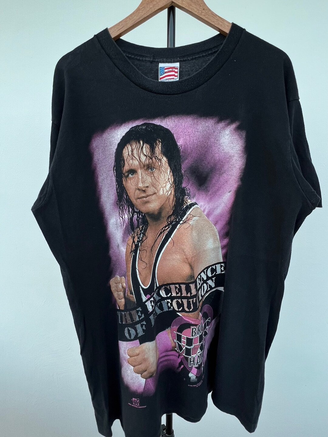 Vintage Bret Hitman Hart Shirt WWF Excellence of Execution - Etsy
