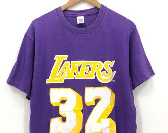 Vintage 1990's Magic Johnson Los Angeles Lakers Champion Brand Basketball Jersey - Size 36 - Etsy