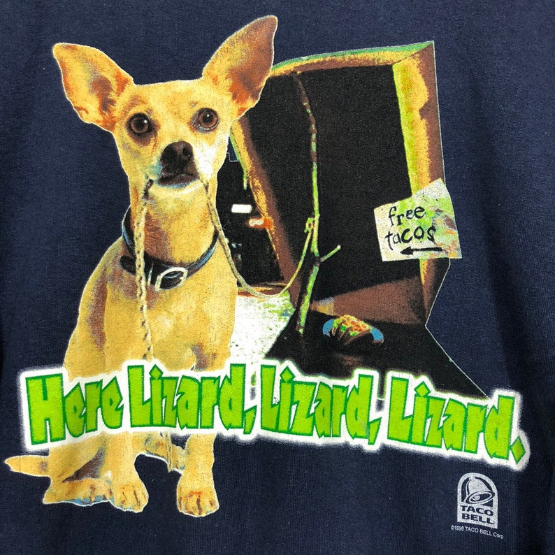 Vintage 1998's Taco Bell Dog Sweater Here Lizard Lizard - Etsy