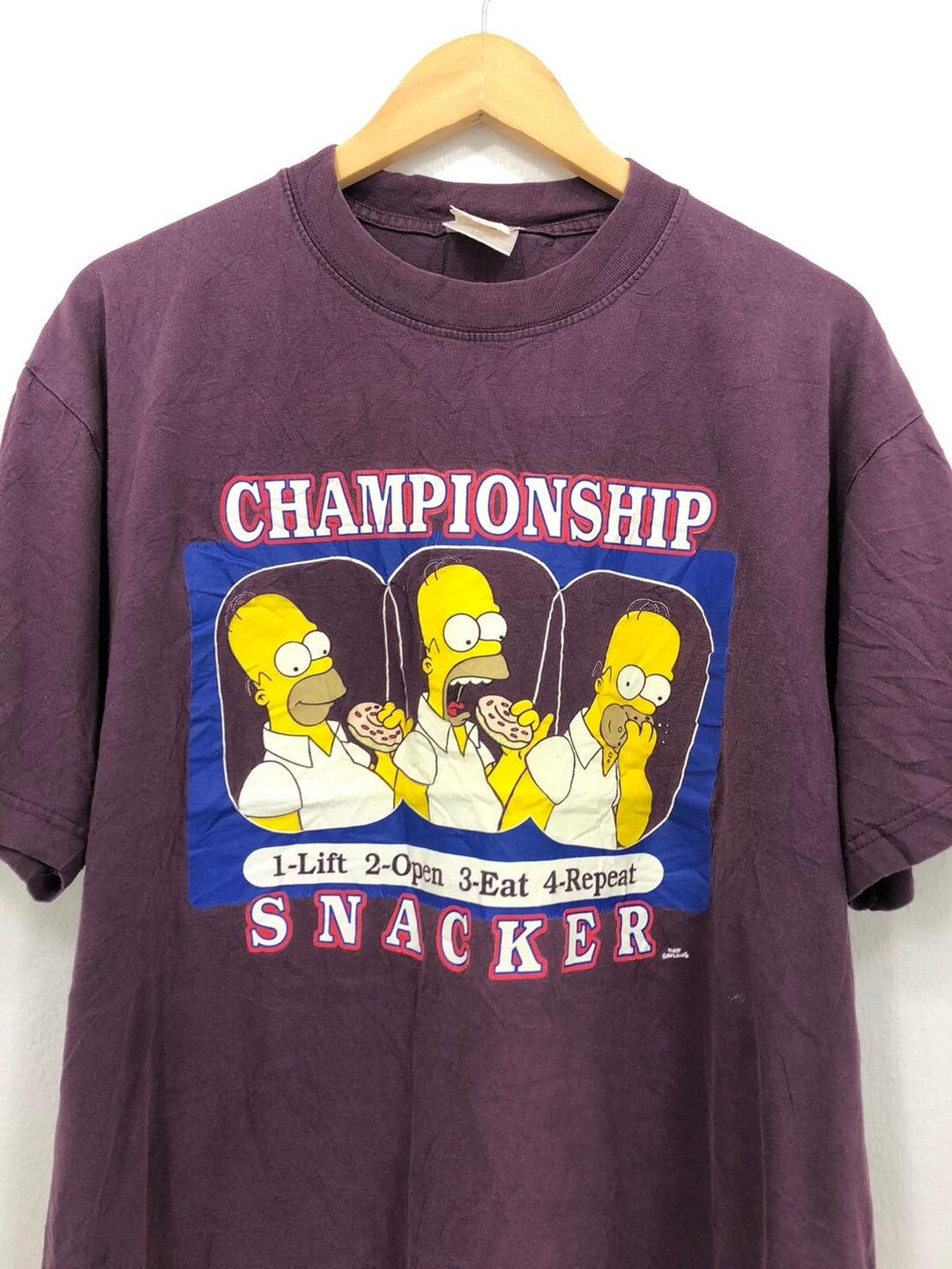 Vintage 90's Simpson Homer Snacker Shirt BN - Etsy