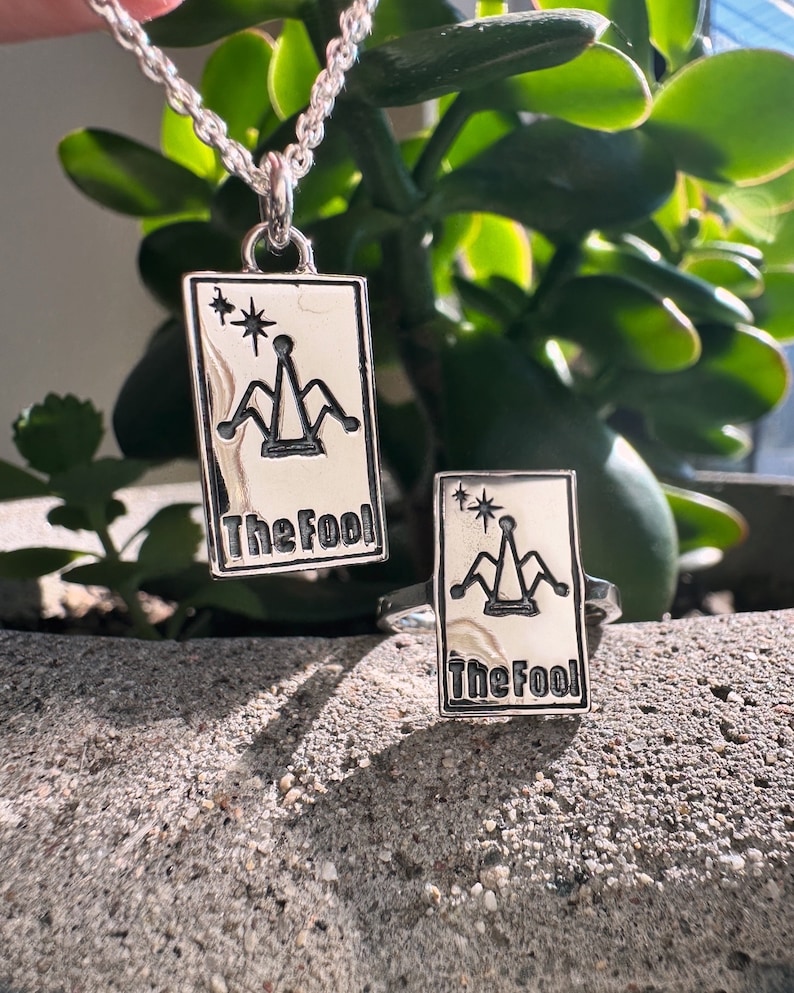 The Fool Tarot Card Pendant - Etsy