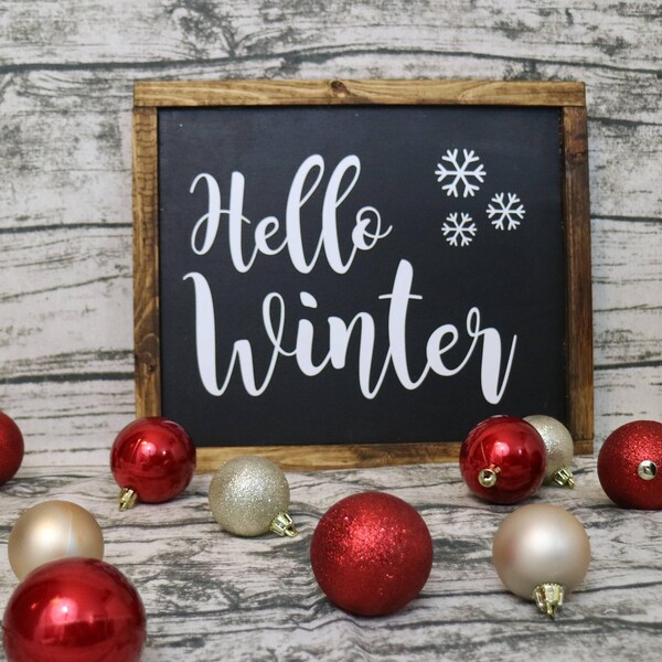 Hello Winter Sign - Etsy