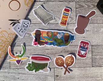 Puerto Rico Stickers | Puerto Rican Food Stickers | Vinyl Stickers - Etsy