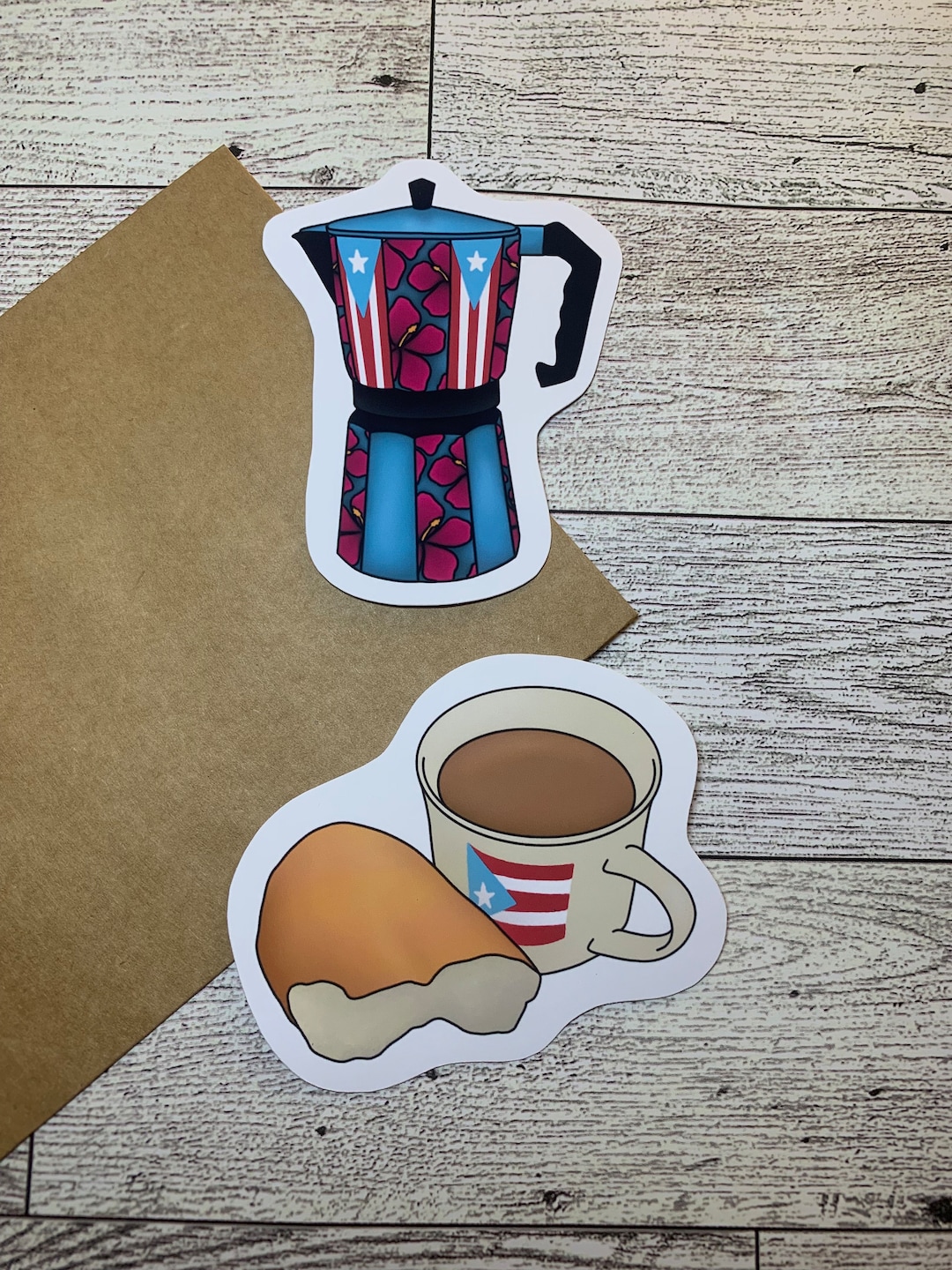 Cafetera Sticker | Café Y Pan Sticker | Puerto Rico Sticker - Etsy