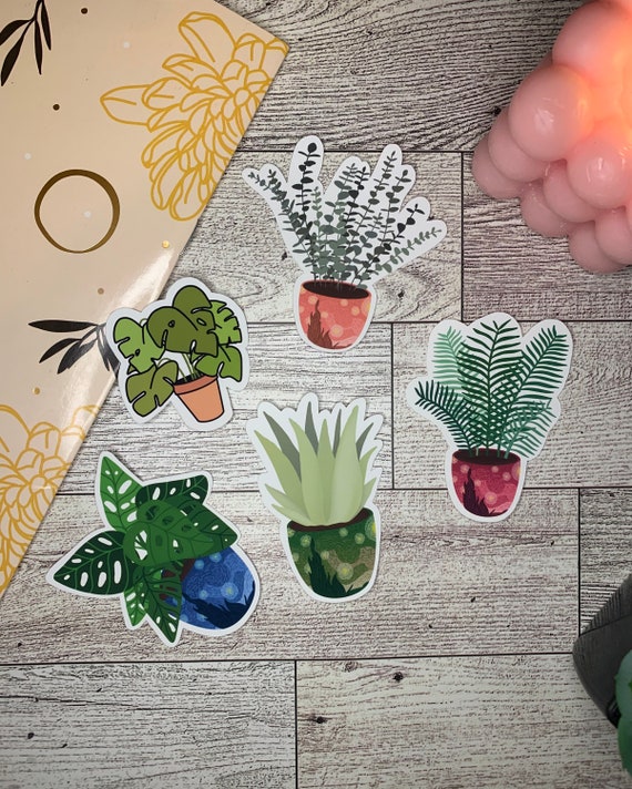 House Plant Sticker Pack - Etsy