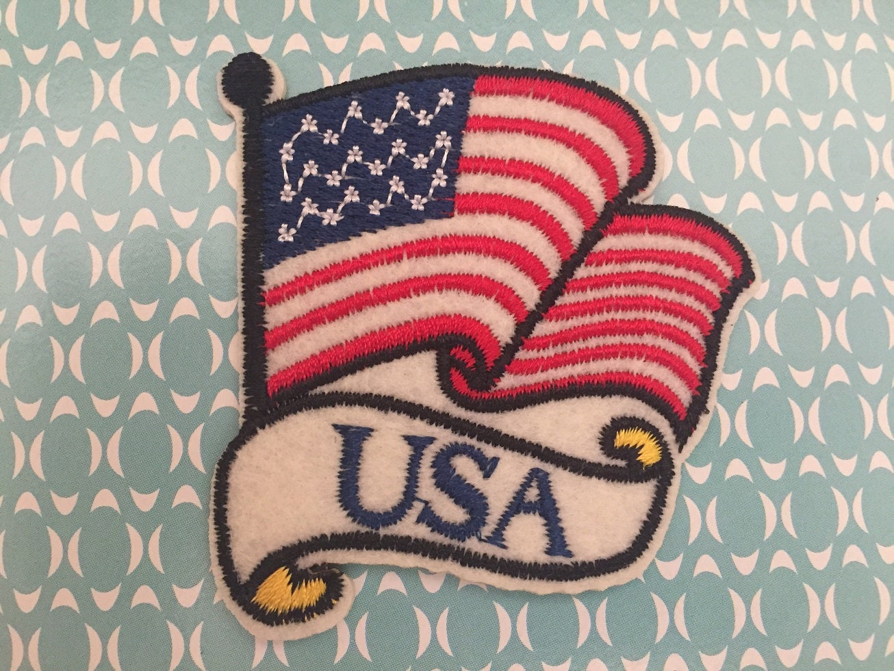 USA Flag Embroidered Iron on Patch, Sewing Patch, US Flag Patch - Etsy ...