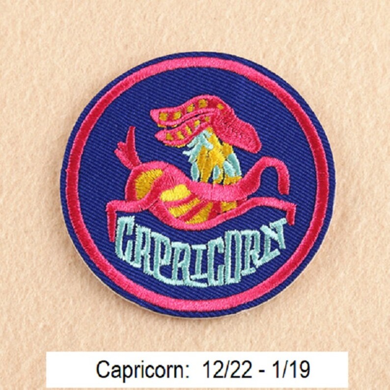 ZODIAC Embroidered Patch Zodiac Iron on Patch ASTROLOGY | Etsy