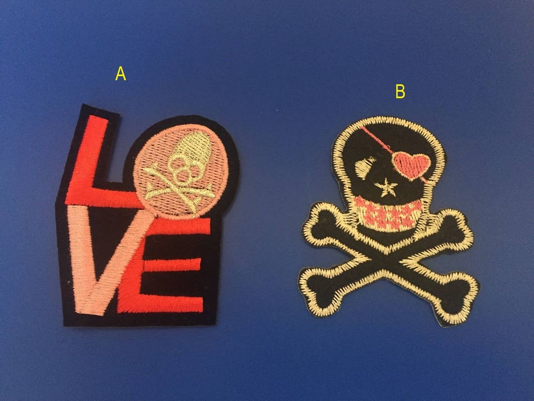 Skull Patch, Skull Love Embroidered Patch, Ghost Iron on Patch - Etsy