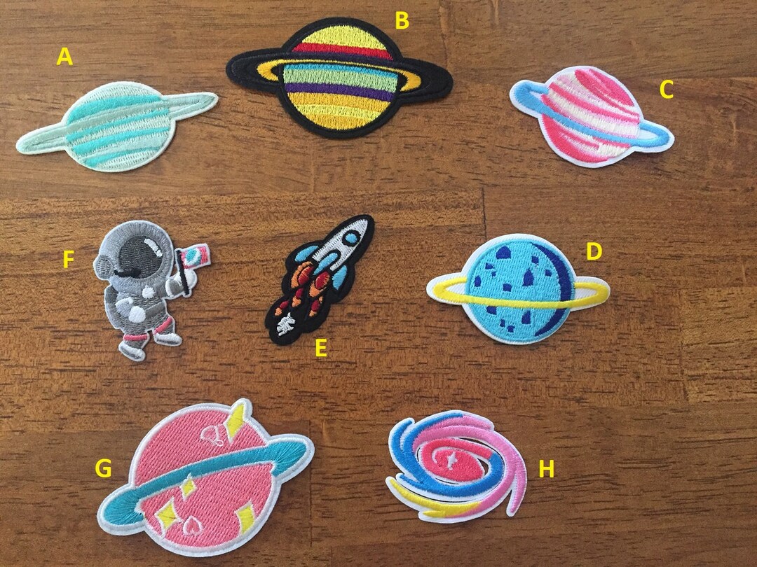 Planet Sewing Patch, Astronaut Embroidered Iron on Patch, Outer Space ...