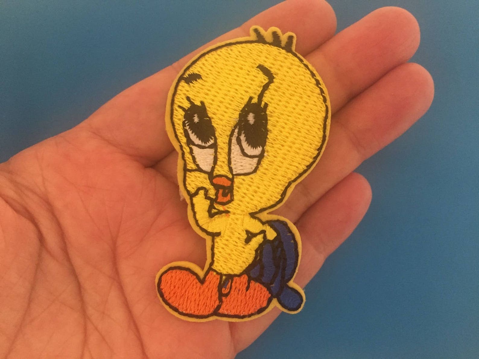 Tweety Bird Embroidered Iron on Patch, Tweety Sewing Patch, Tweety ...