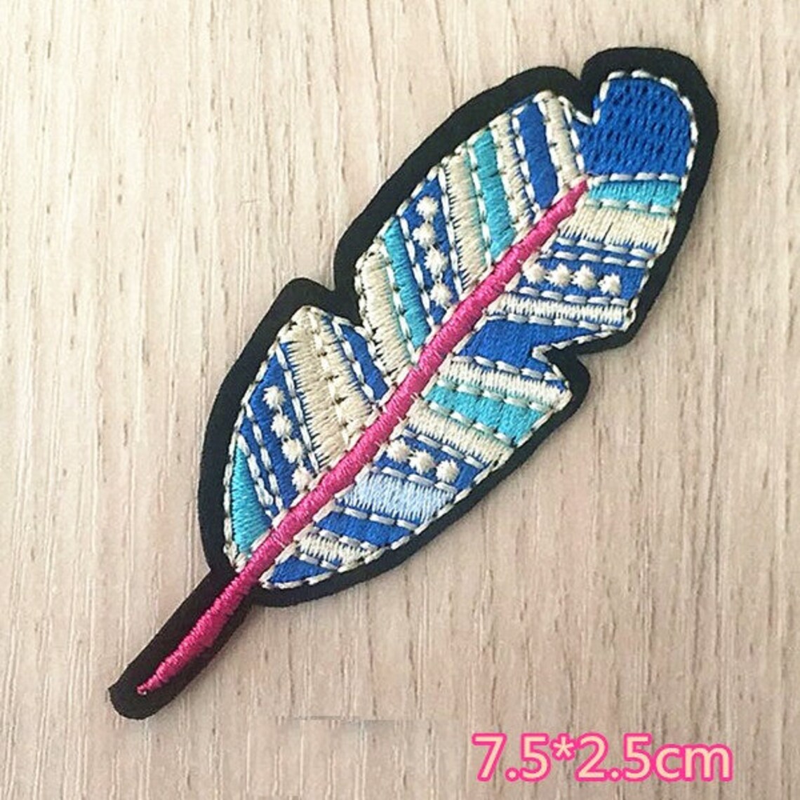 Feather Embroidered Iron on Patch, Feather Patch - Etsy